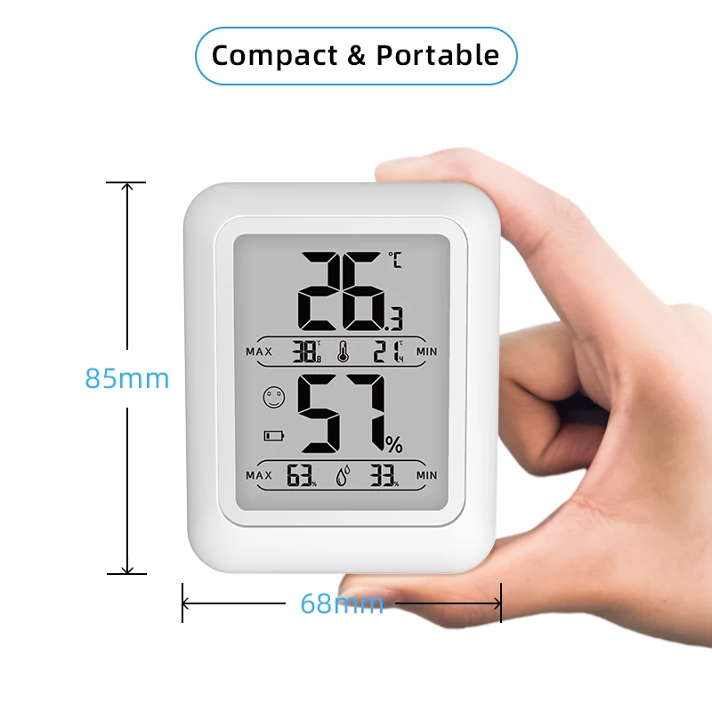 Pt19de Black Smart Thermometers And Hygrometers Maximum And Minimum ...