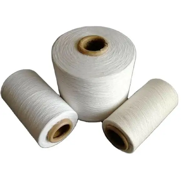30s Oe Cotton Yarn For Gloves Weaving Jean Denim Fabric Raw White Open ...