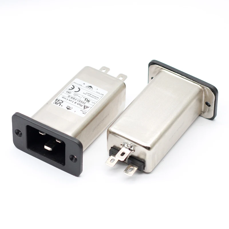 Power Entry Module Double Iec 320 C20 Ac Socket Emi Emc Noise Filter ...