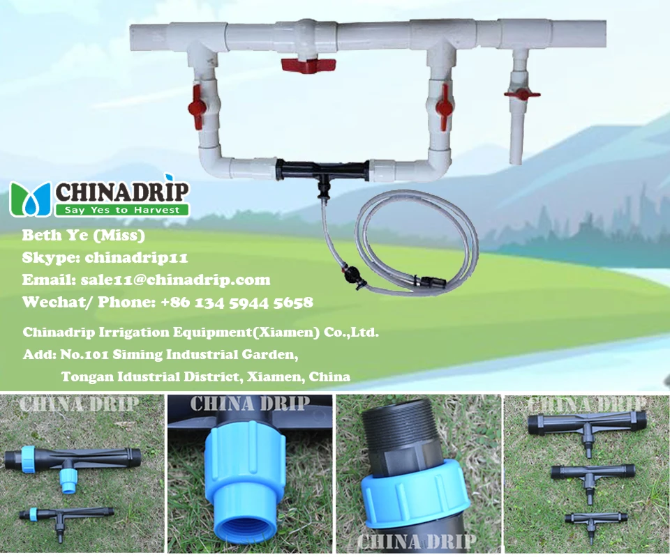 Venturi Fertilizer Injector for Efficient Agricultural Irrigation