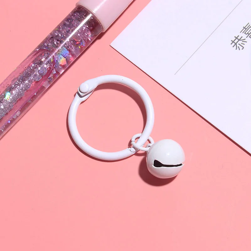 Colorful Bells With Open Loop Keychains 14mm Pet Small Round Bell Diy ...