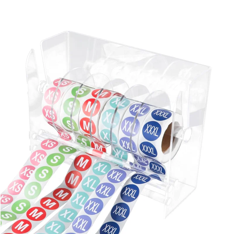 Clear Sticker Holder Organizer Label Stand Magnetic Automatic Label ...