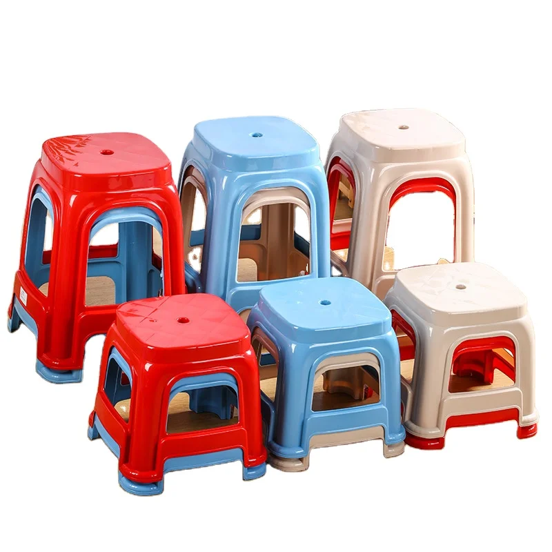 Traditional Plastic Stool With Four Legs Plastic Stool Chair Stackable ...