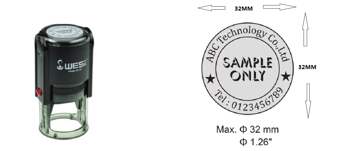 WES Stamp SC-32 - Custom Rubber Stamp for Teachers