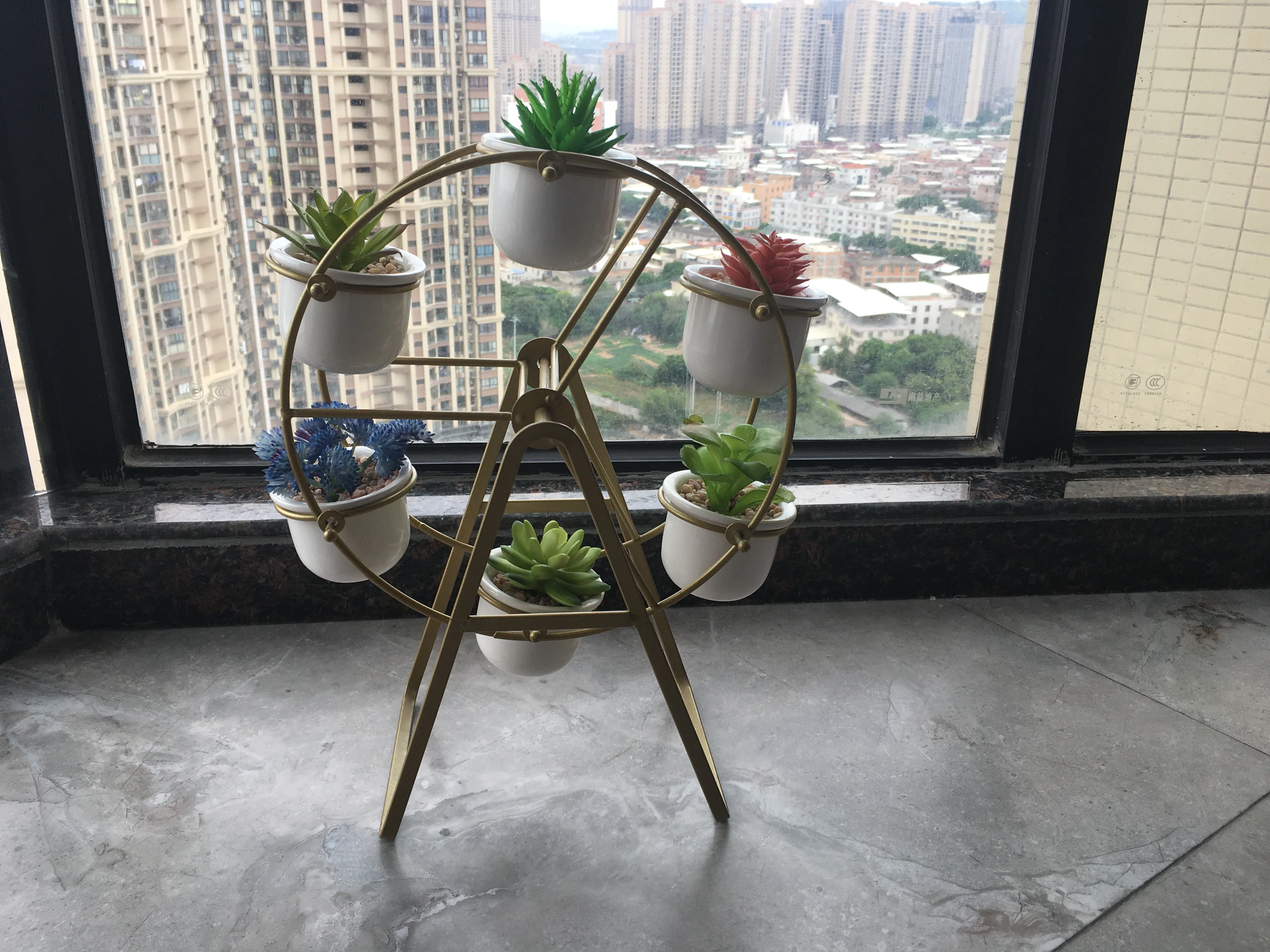 Succulent Planter Ferris Wheel Flower Pots - Ceramic Set