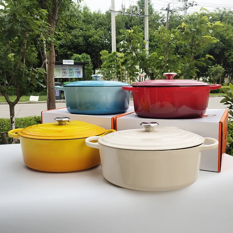Factory Colorful Enamel Cast Iron Casserole Pot Kitchen Casseroles ...