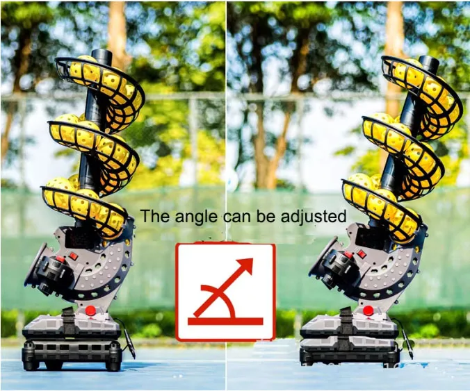 Pickleball Automatic Launcher Adjustable Speed Spin Angles Dinks Chops ...