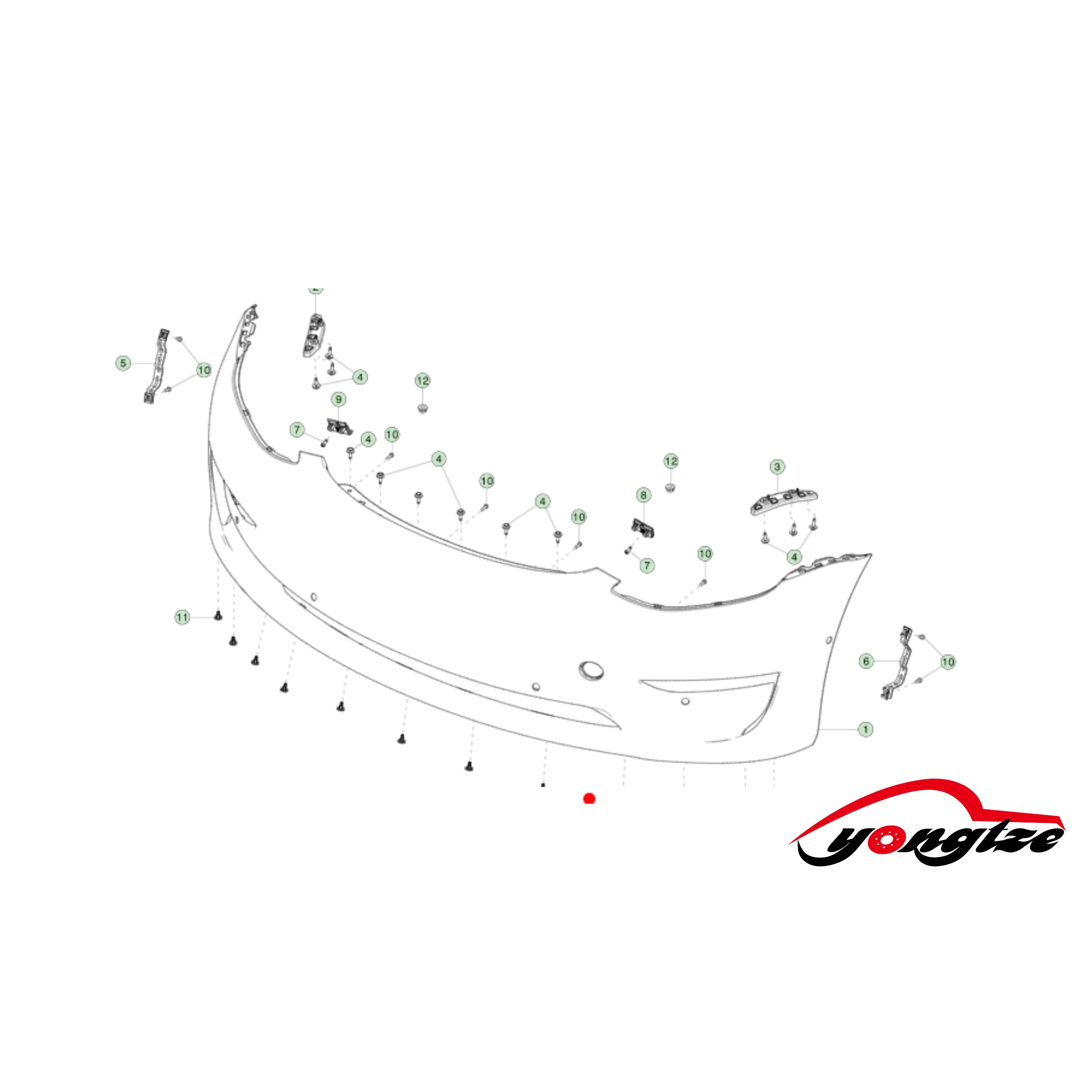 Auto Parts Front Bumper For Tesla Model 3 Unpainted 1519965-s0-b Red ...