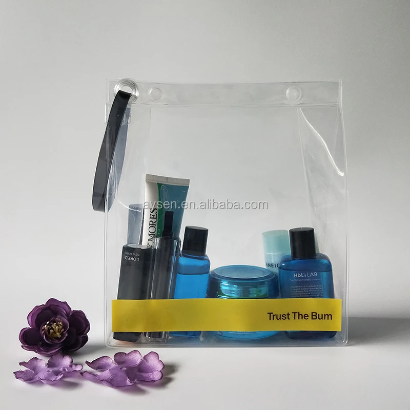 Reusable Eco Friendly Clear Tpu Plastic Cosmetic Bags With Silicone ...