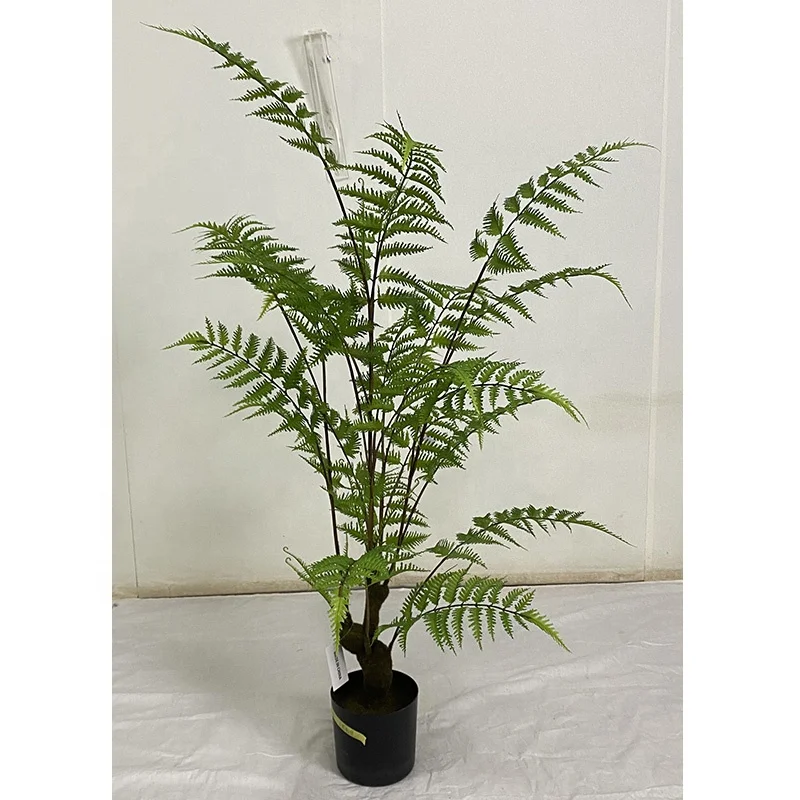 90cm/3ft Height Indoor Plastic Artificial Mini Tree Fern Bush Bonsai ...