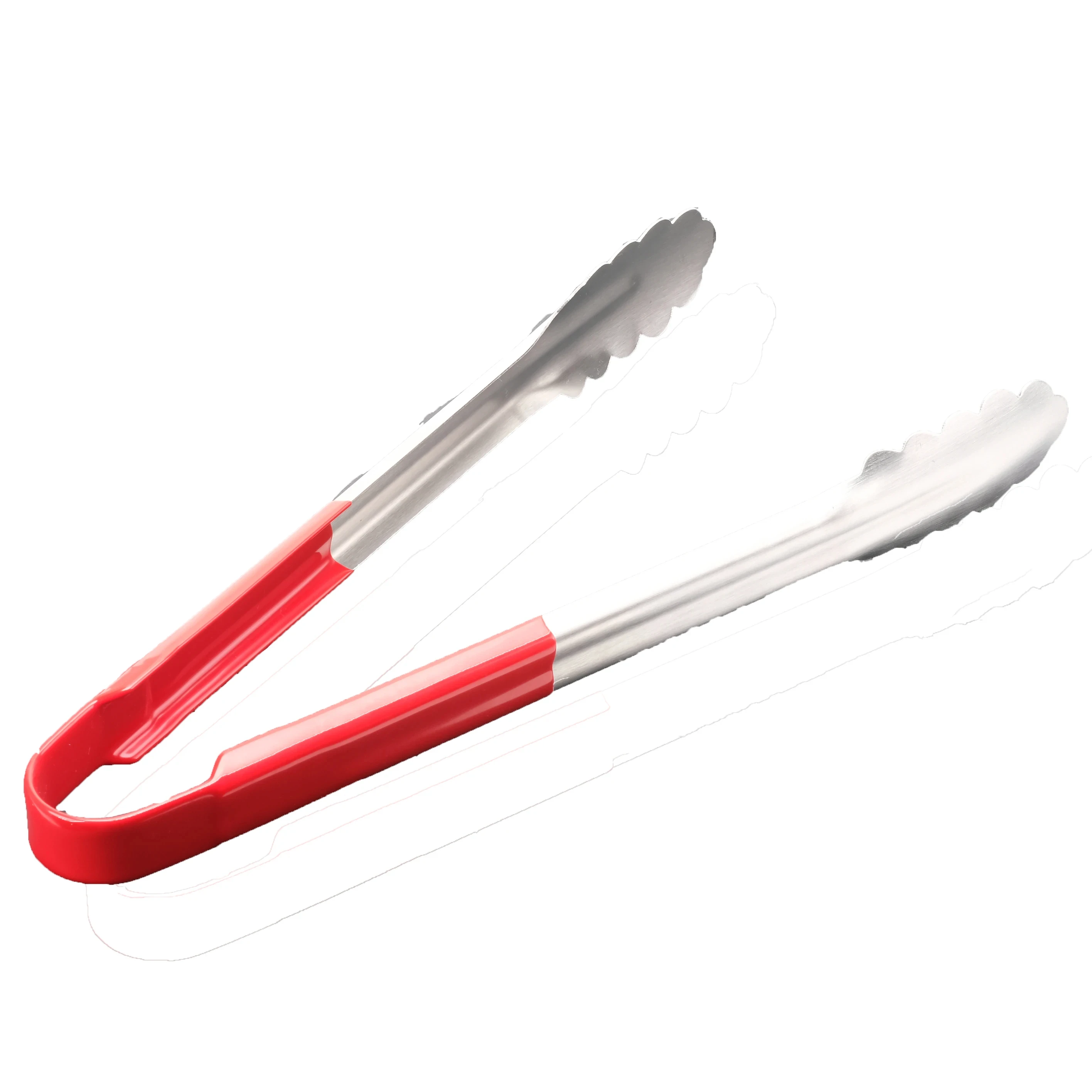 12 Inch Stainless Steel Bbq Food Tongs With Dip Plastic Handle - Buy ...