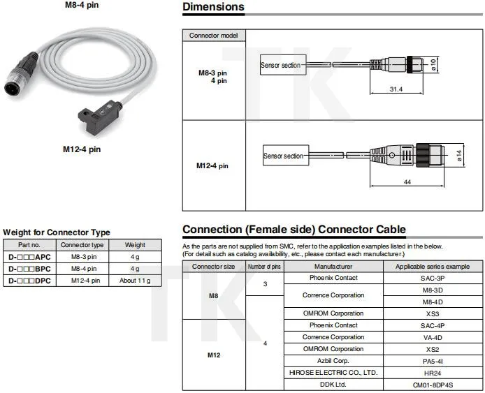 Smc 3c-d-a93l Magnetic Switch D-a90(v)/d-a93(v)/d-a96(v) Direct ...