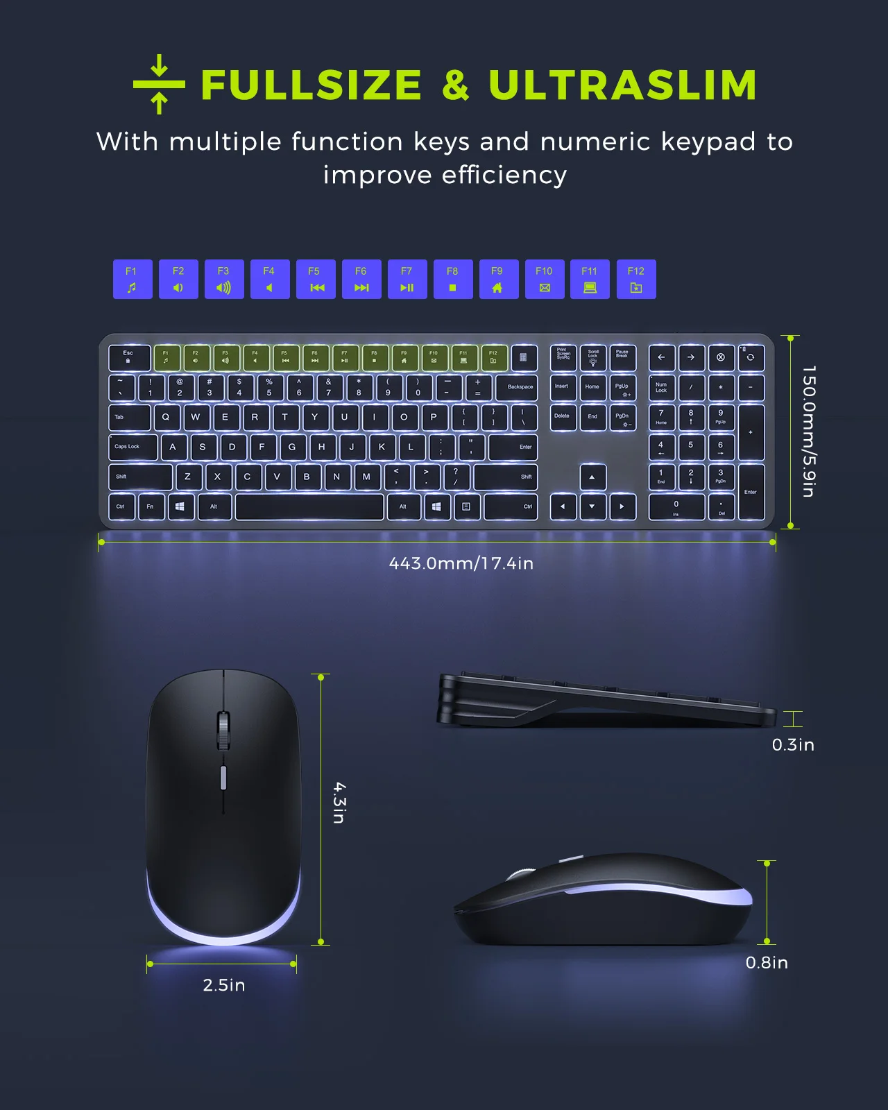 Seenda Laptop Key Board Mouse 2.4g Wireless Keyboards And Mice For Home ...