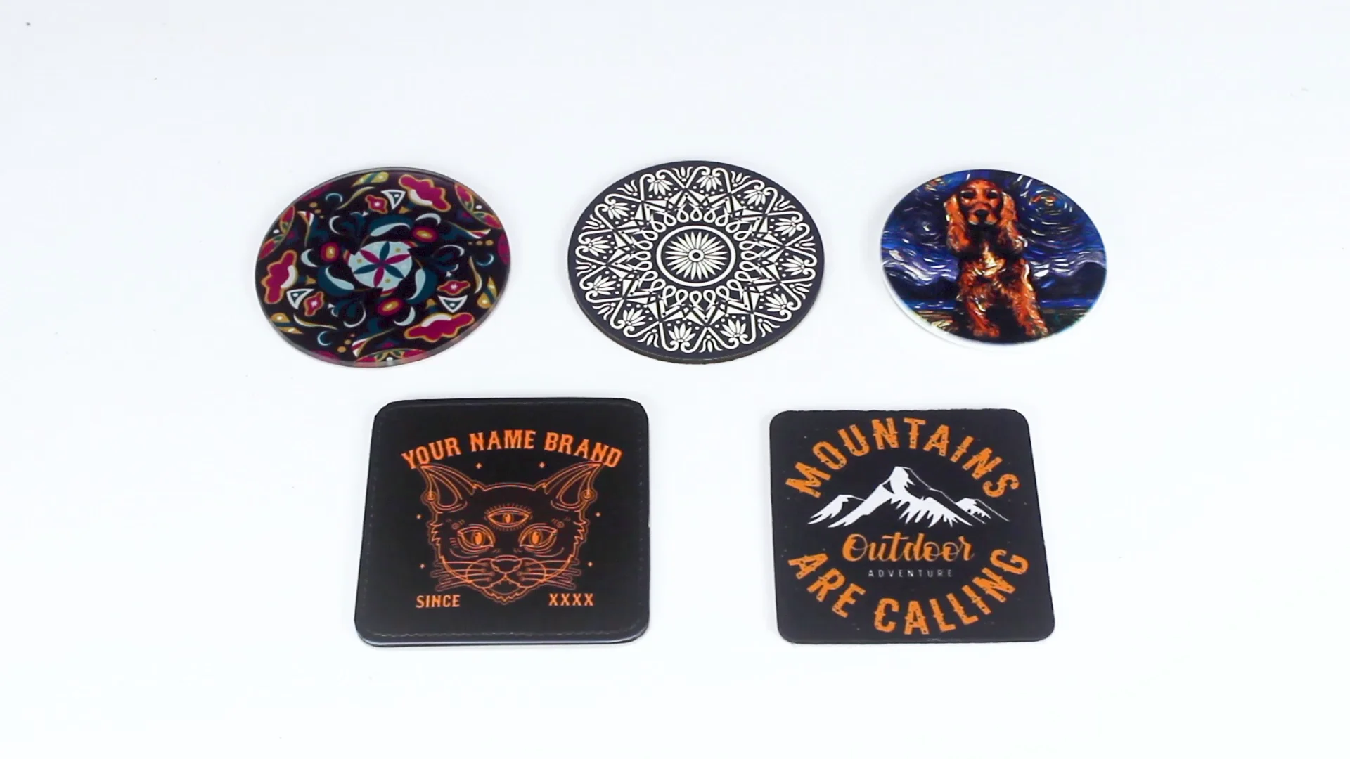 High Quality Diy Sublimation Square Pu Coaster 10*10cm For Custom ...