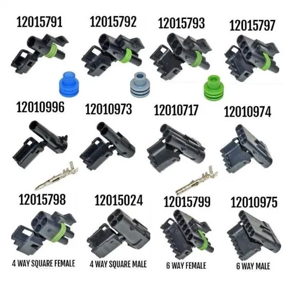 12010717 12015793 3 Pin Macho Hembra Auto Arnés De Cableado Conector ...