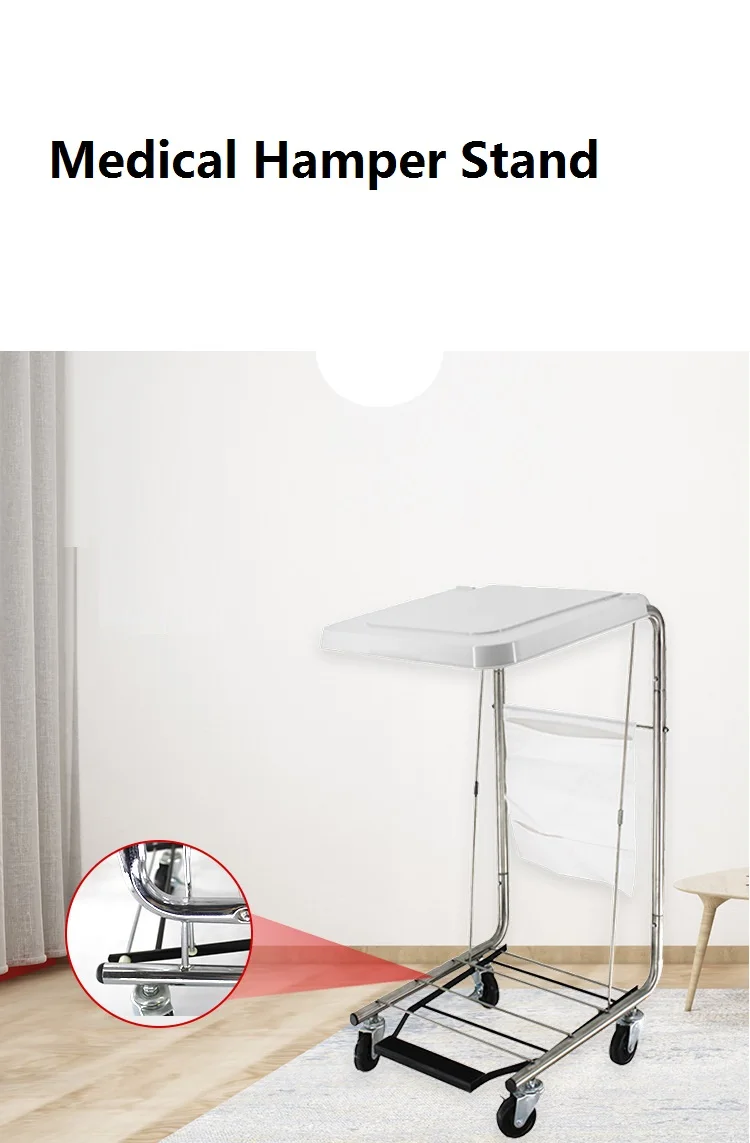 Hospital Hamper Trolley Stainless Steel #201 Medical Hamper