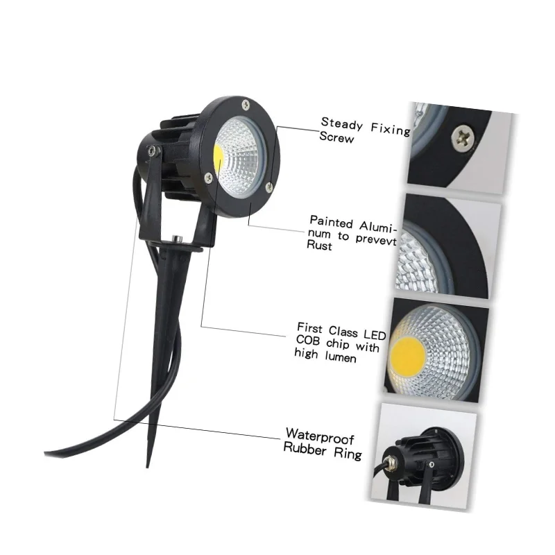 Ip65 Outdoor Led Garden Spike Lights Waterproof 5w 7w 12v 24v 220v Led ...