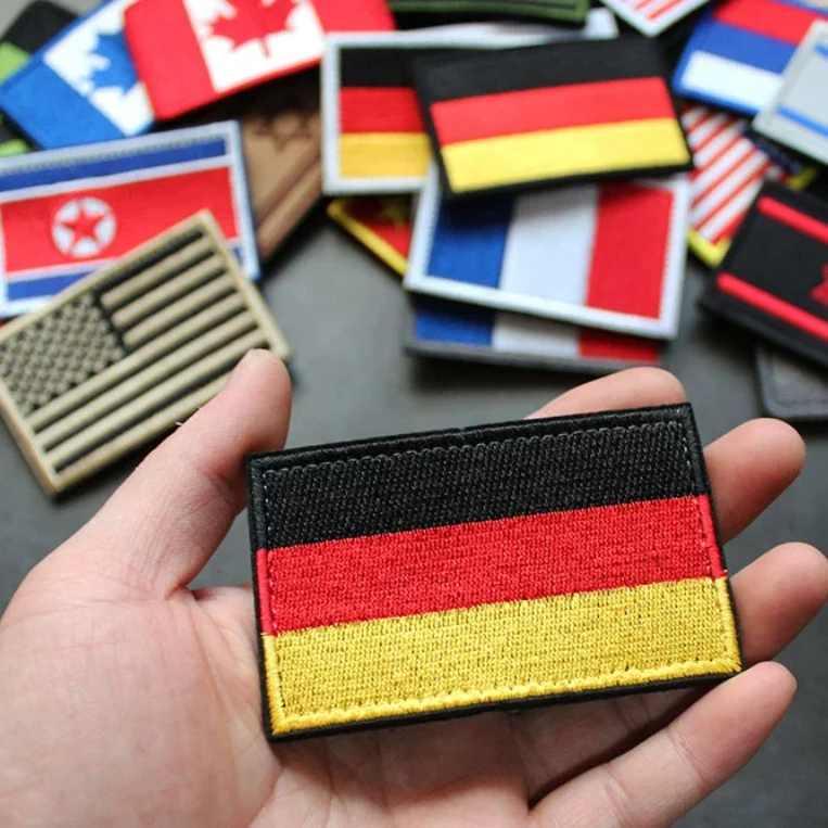 Pattern Country Flag Patch Parches Banderas Custom Embroidered Fabric Garment Canvas Patches For ...