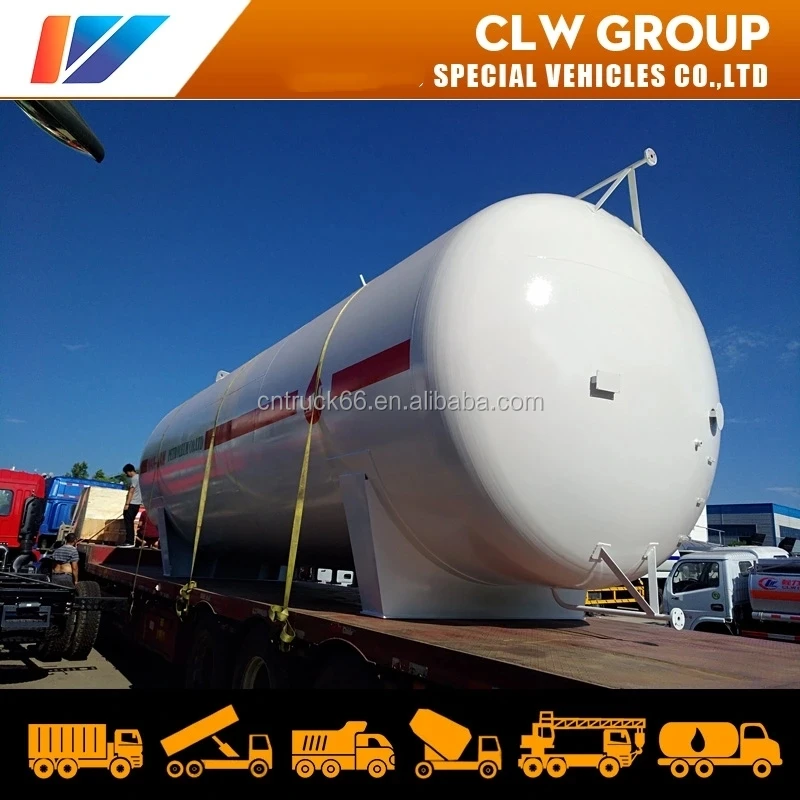 50m3 Lpg Round Propane Tank Trailer 50000 Litres Lpg Gas Tank For ...