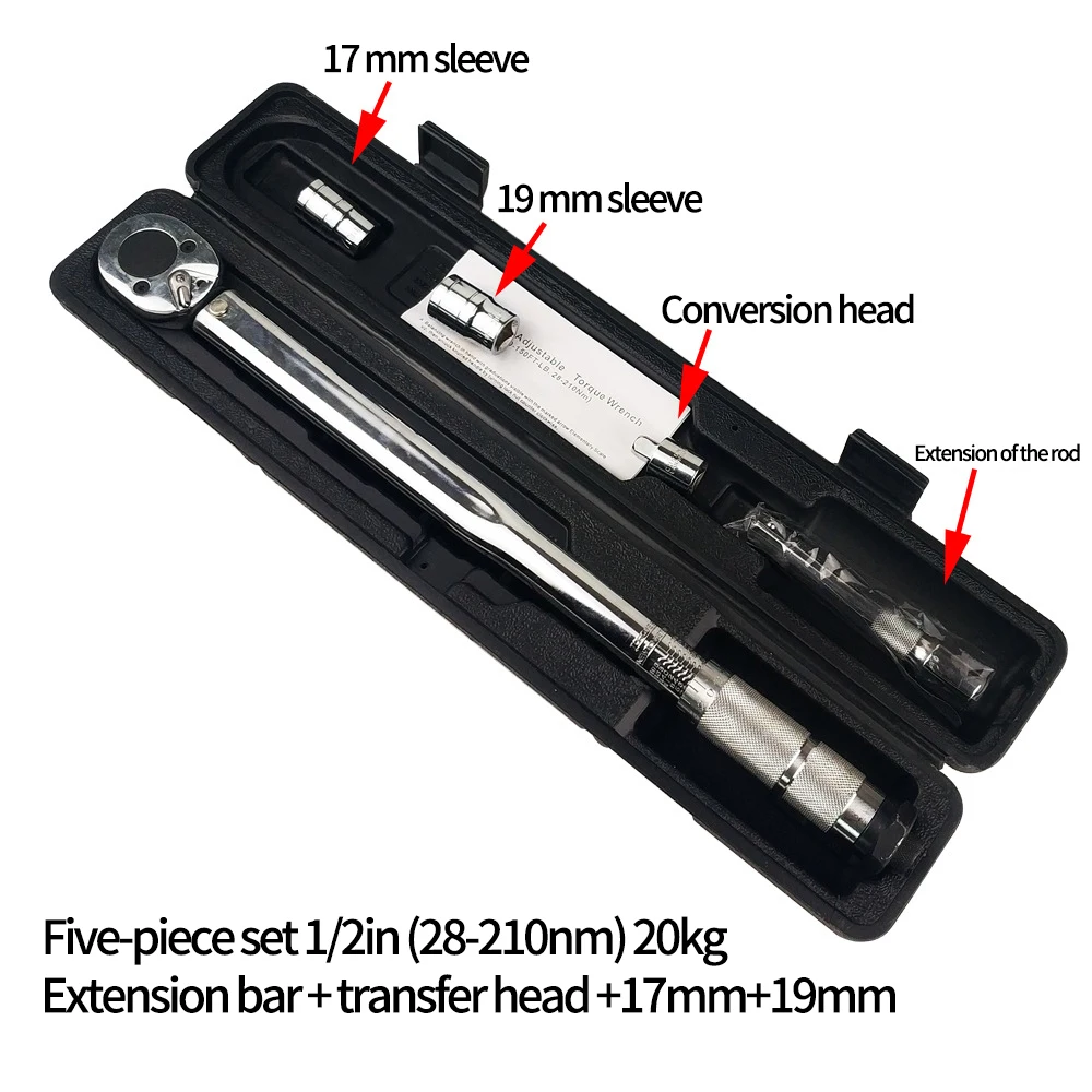 Multifunctional Drive Torque Wrench - Preset Adjustable Tool