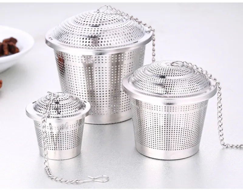 304 Stainless Steel Tea Maker Filter Silver Large Medium Small Size Tea ...