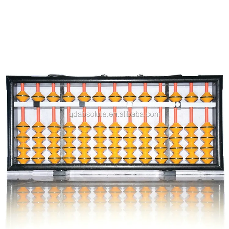 Chinese Big Wood 13 Rods Teacher Abacus Soroban for Kids