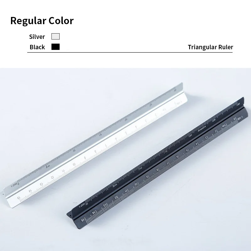 15cm Small Metal Triangular Scale Ruler Architecture Construction Laser ...