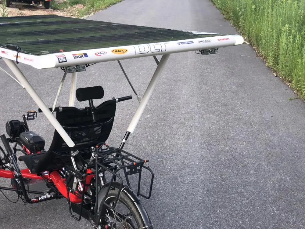 Aluminum Alloy Frame Solar Powered Recumbent Trike for Long Distance ...