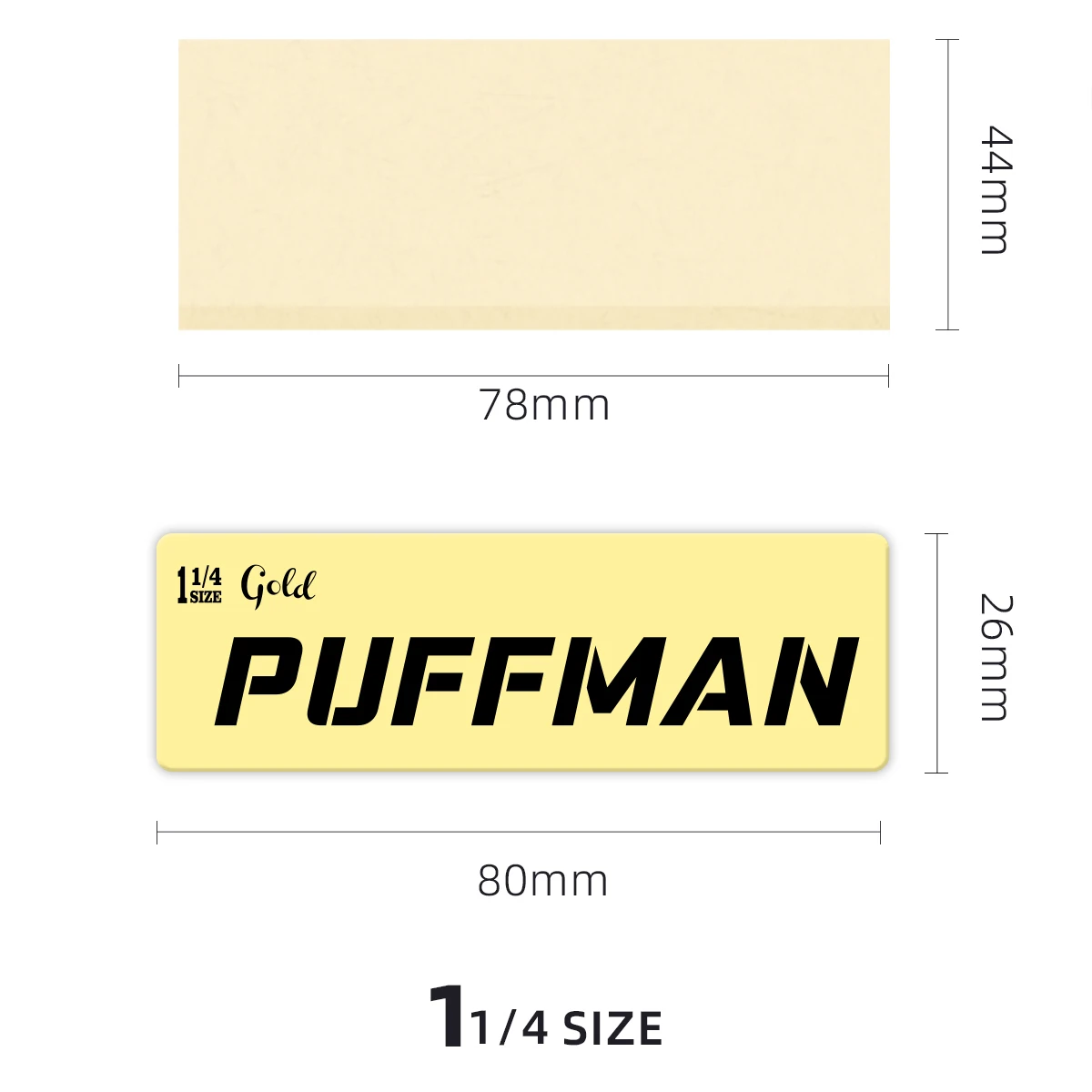 Puffman Smoking Rolling Paper Golden Booklet 1 1/4 Size Unbleached ...