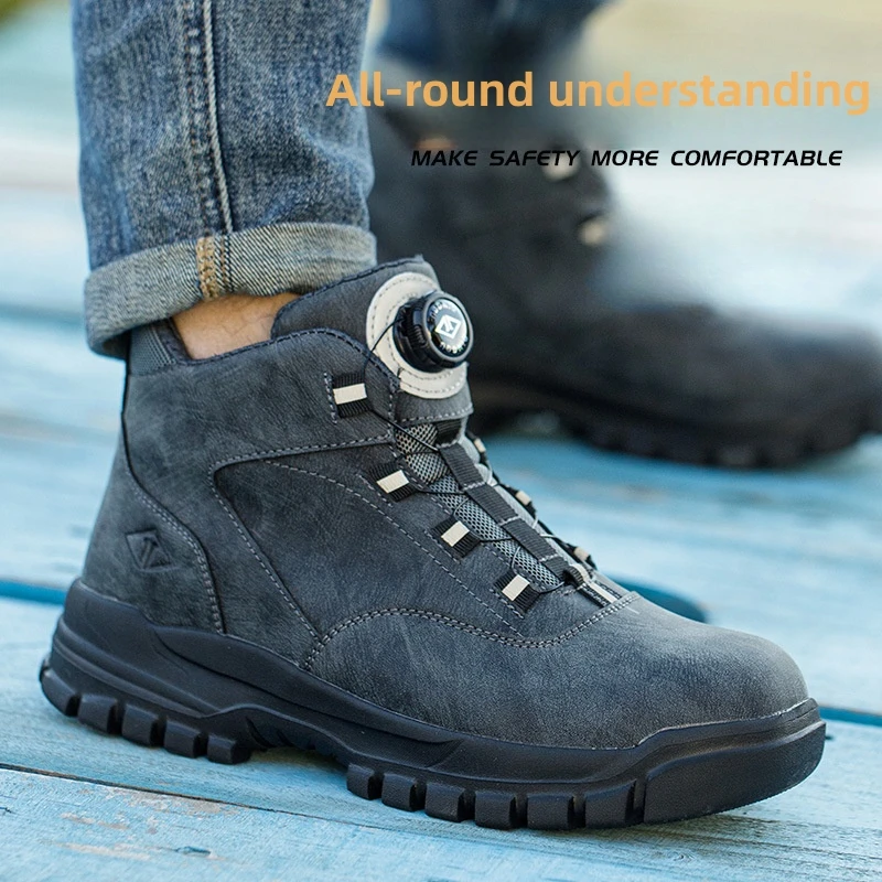 Men's Summer Labor Protection Shoes Anti-impact Anti-puncture Safety ...