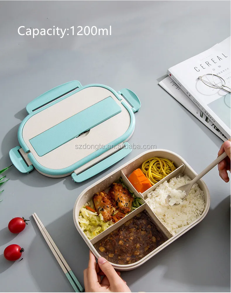 Reusable Take Away Container Dishwasher Safe Bento Wheat Straw Lunch ...