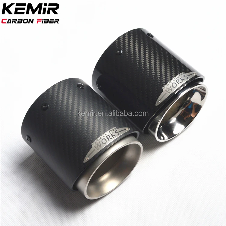 Carbon Fiber Mini Jcw Style Exhaust Tail Pipe Tips For Mini Cooper S ...