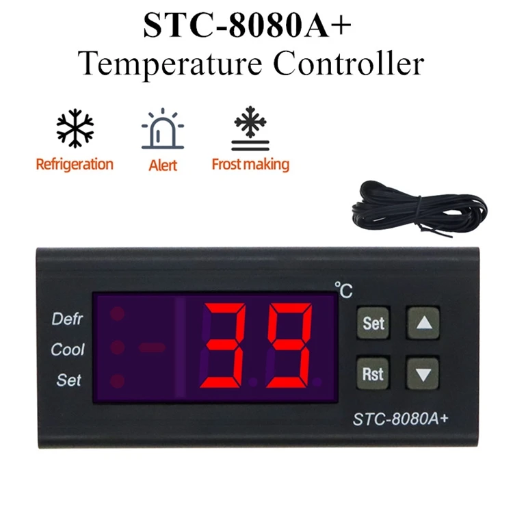 Stc-8080 Stc 8080a 220v Refrigerator Temperature Controller Alarm Function Automatic Timing ...