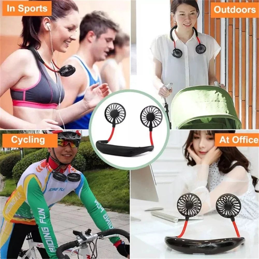 Mini Shoulder Fan with LED Light - Flexible & Soft USB