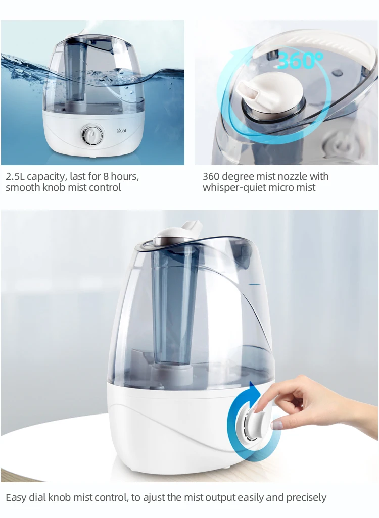 2.5L Aroma Diffuser - Ultrasonic Humidifier for Home Use