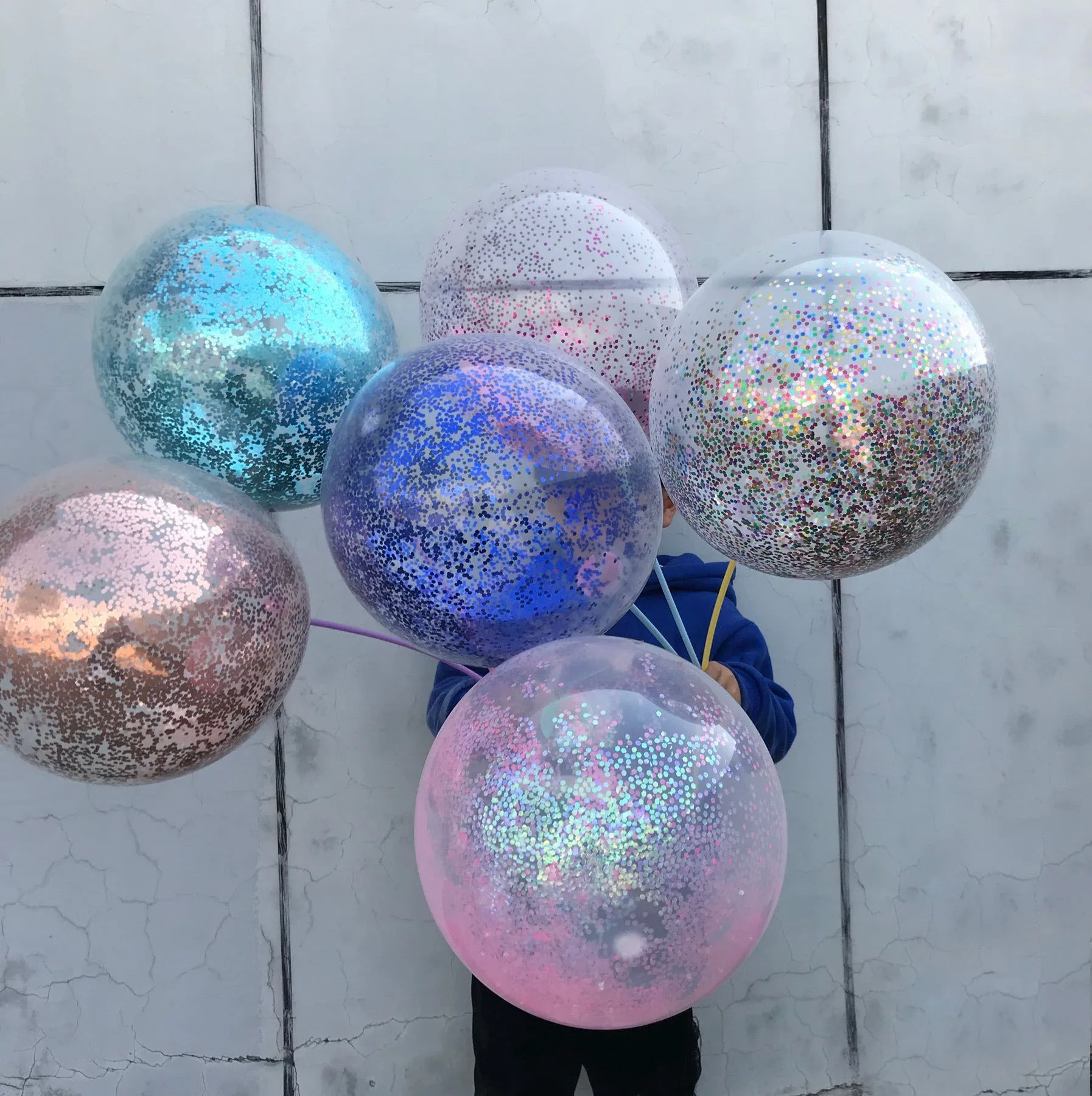 Latex Balloon Stuffer Filling Colorful Glitter Powder Stuffing Balloon ...