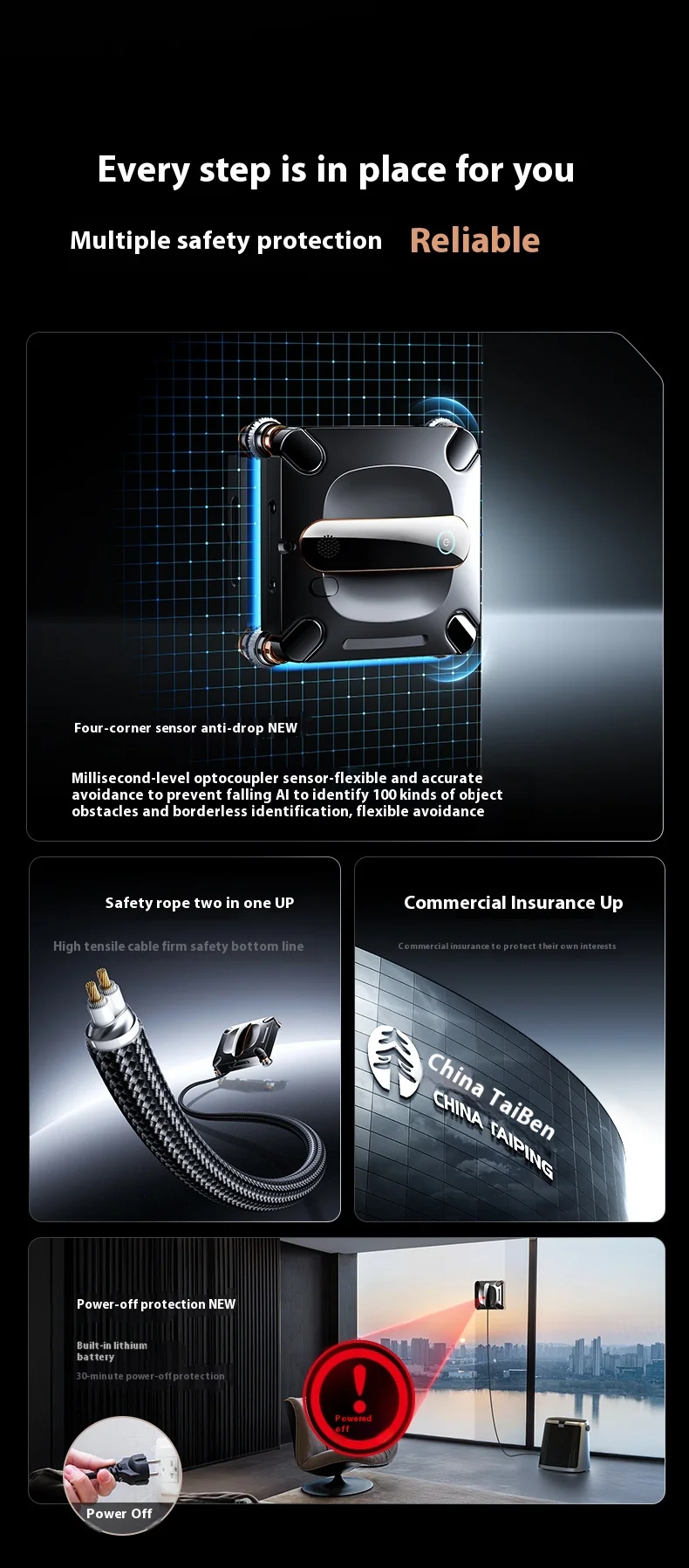 X7 Electric Window Cleaning Robot - High-Rise & Automatic