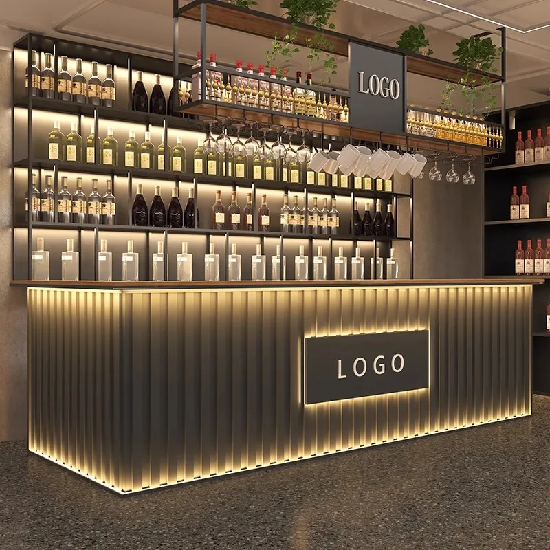 Customizable Industrial Light Duty Iron Bar Clear Bar Cashier Corner ...