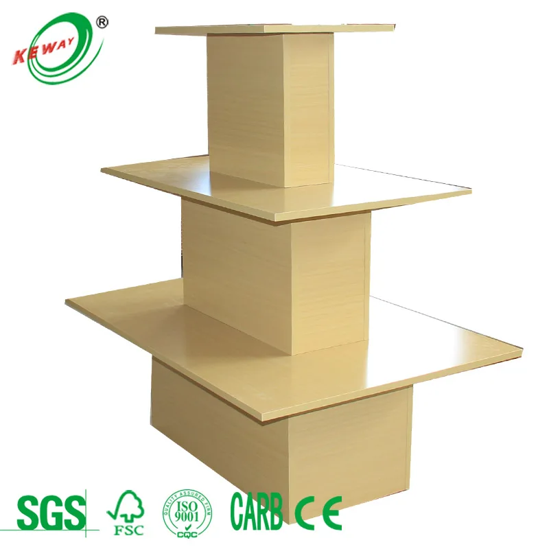 Customize Supermarket Promotion Shelf 3 Layer Wooded Nakajima Display ...