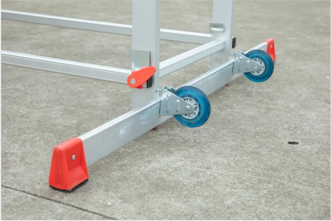 Aluminum Steps Ladder Extension Rolling Tower With Brake Wheel Rack ...
