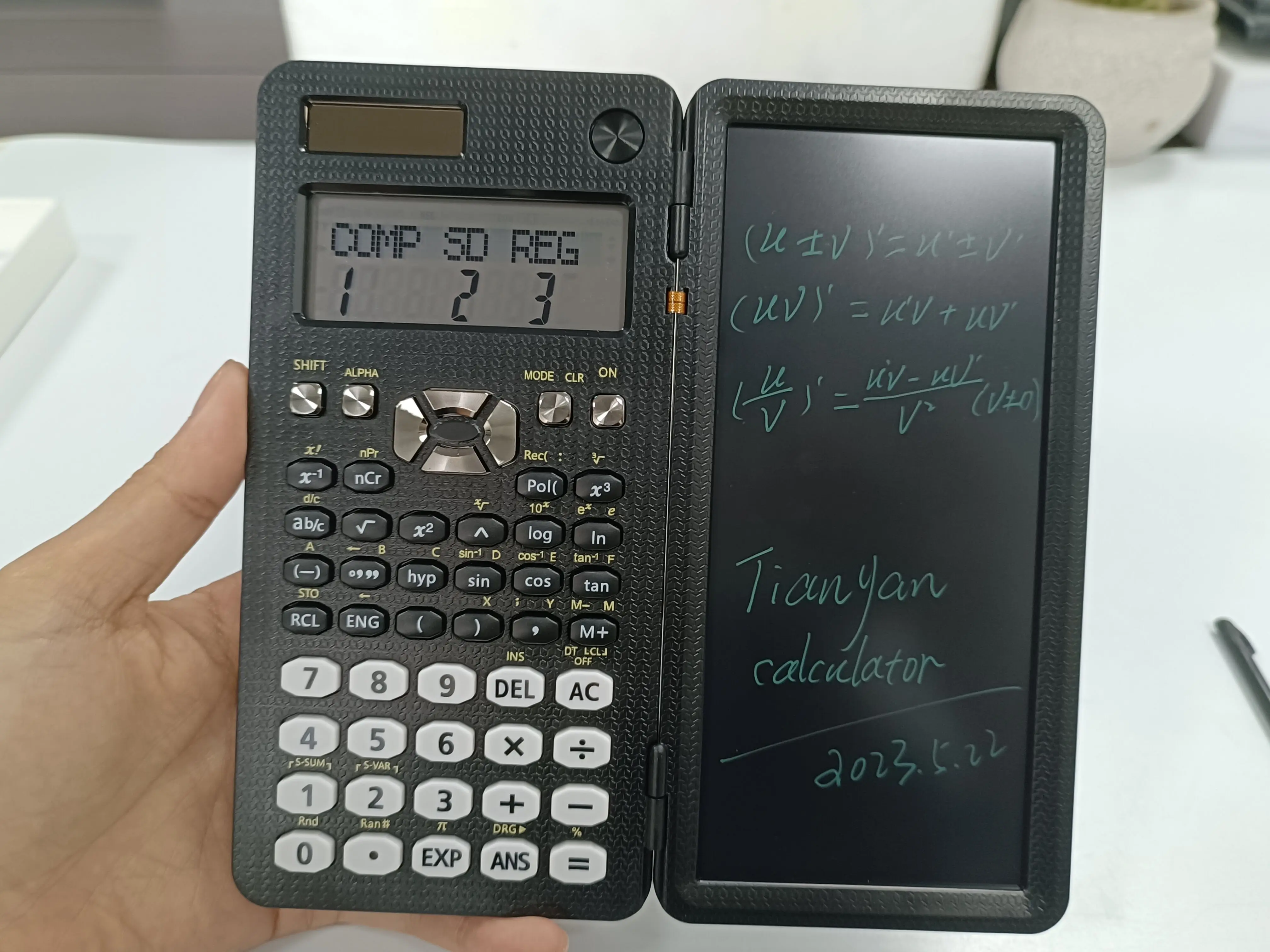 2 Line Display Scientific Calculator Solar And Battery Power Calculator ...