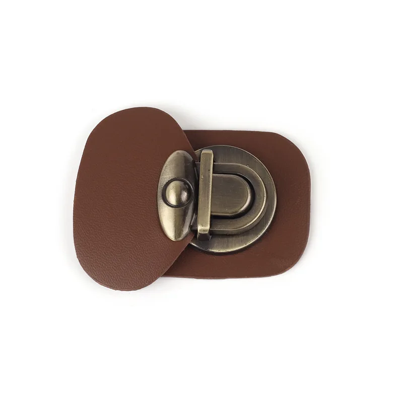 Faux Leather Press Button Lock Bag Snap Closure Buckle Clasp DIY ...
