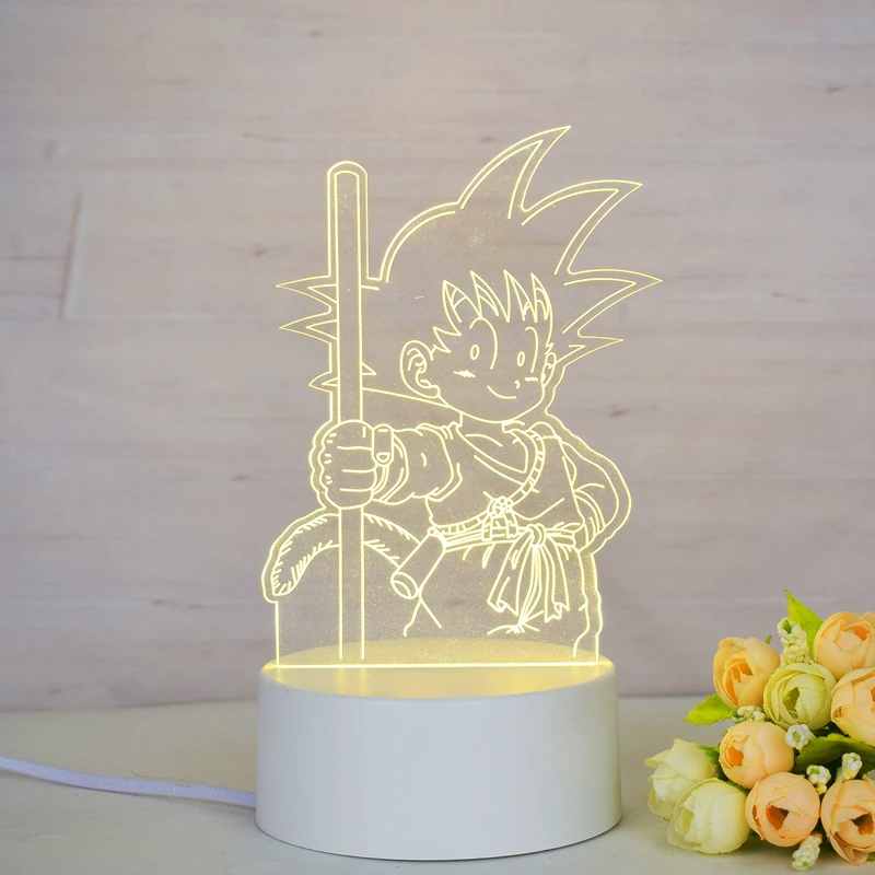 Japanese Anime Figurine Kids Cartoon Figures 3D Acrylic Night Lamp ...