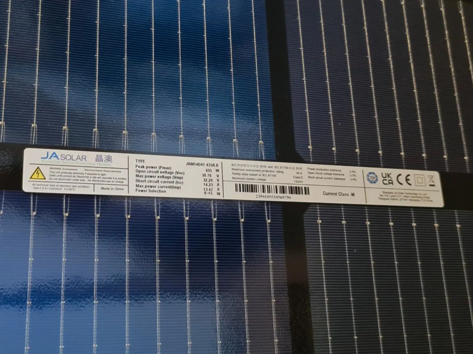 Ja Solar Pv Panels All Black Module Jam54d41 430w-455w Mono Bificial N ...