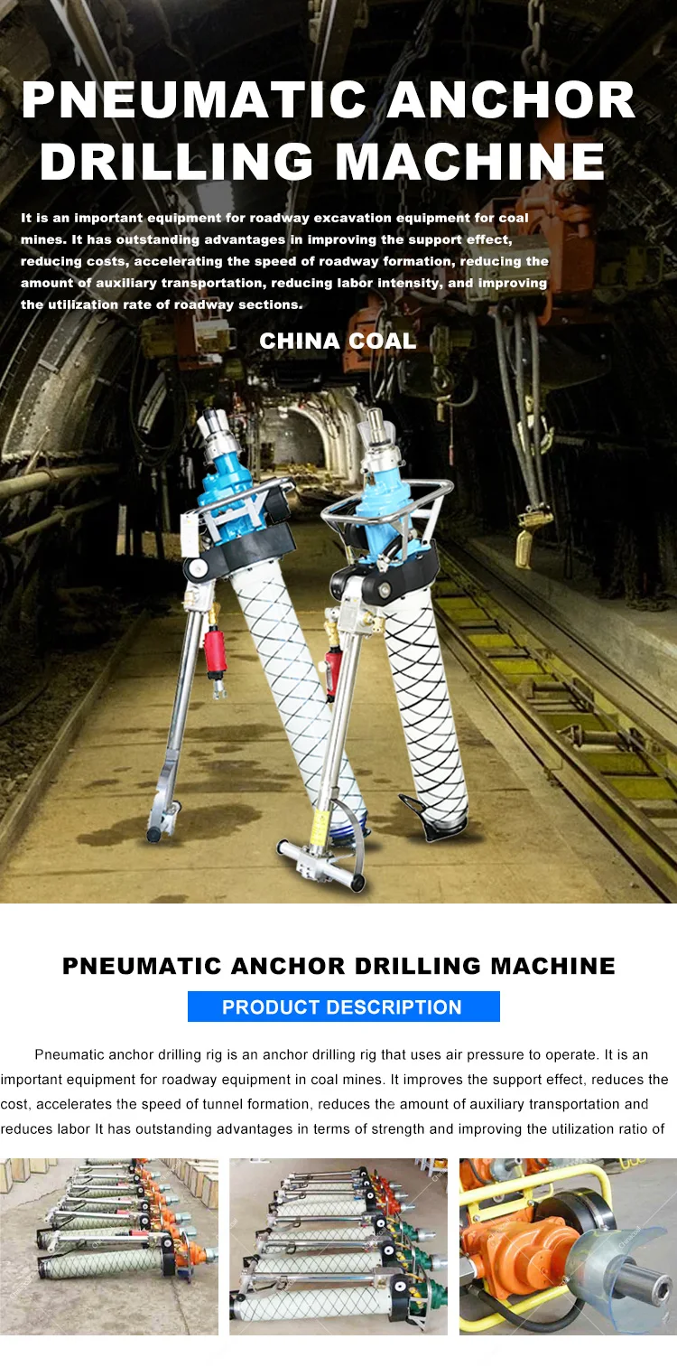 Mining Mqt Series Pneumatic Roof Bolter/coal Mine Drill Rig / Rock Bolt ...