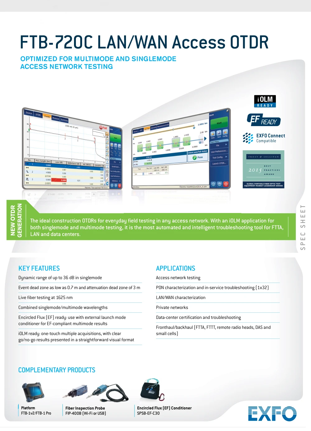 Fiber Identification /ftth Test Fiber Access Network Test Exfo Otdr ...