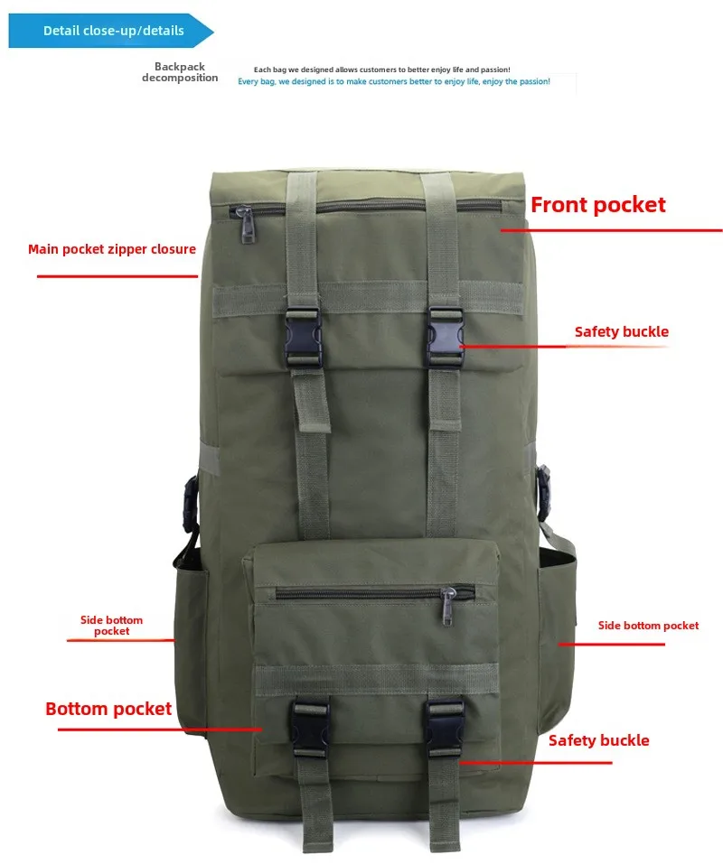 Extra Large 120L Travel Backpack Camouflage Design for Moving Eastern ...