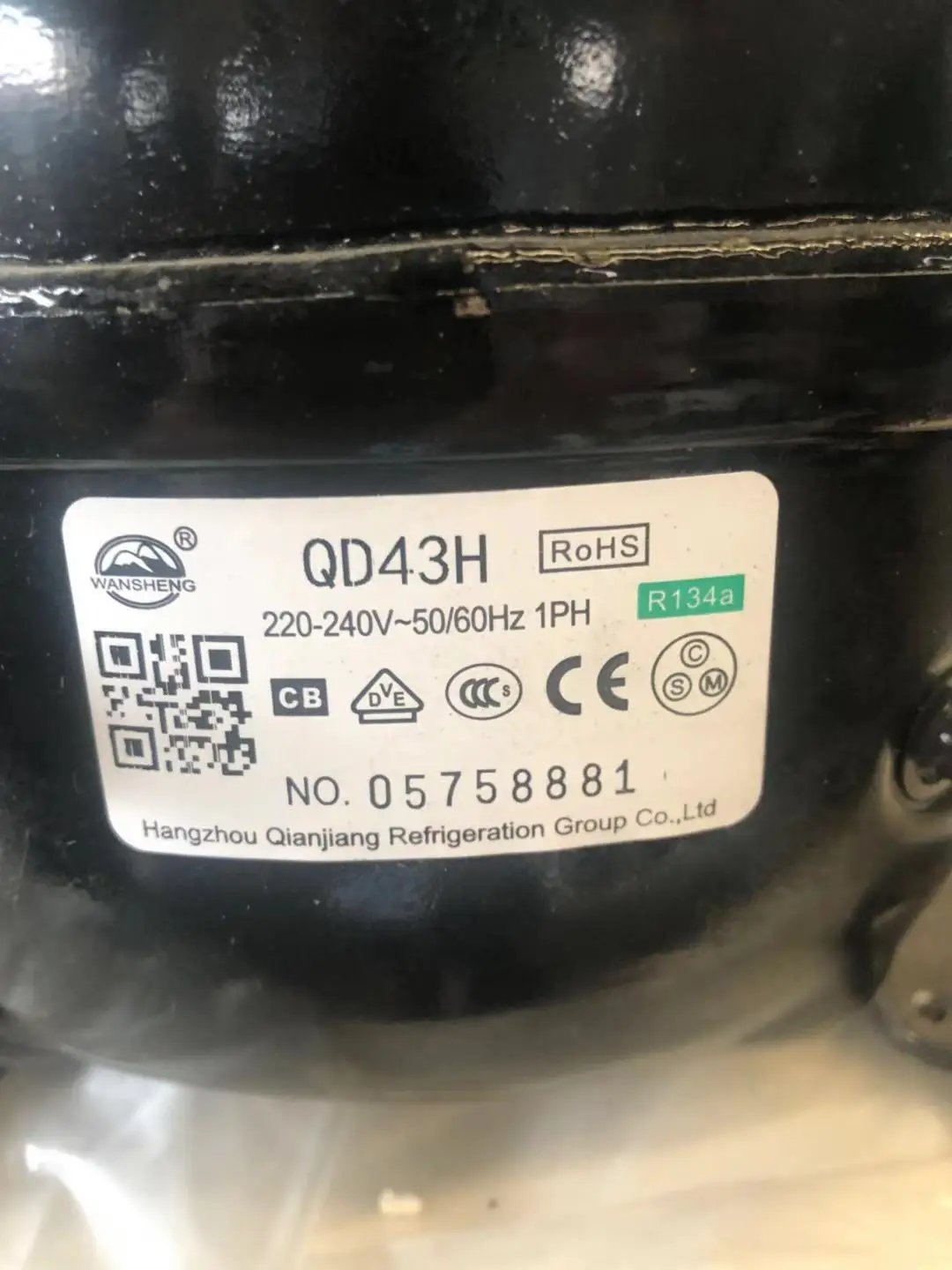 Compresor de refrigerador R134A, compresor pequeño, QD43H/RS43H/ADW43 ...