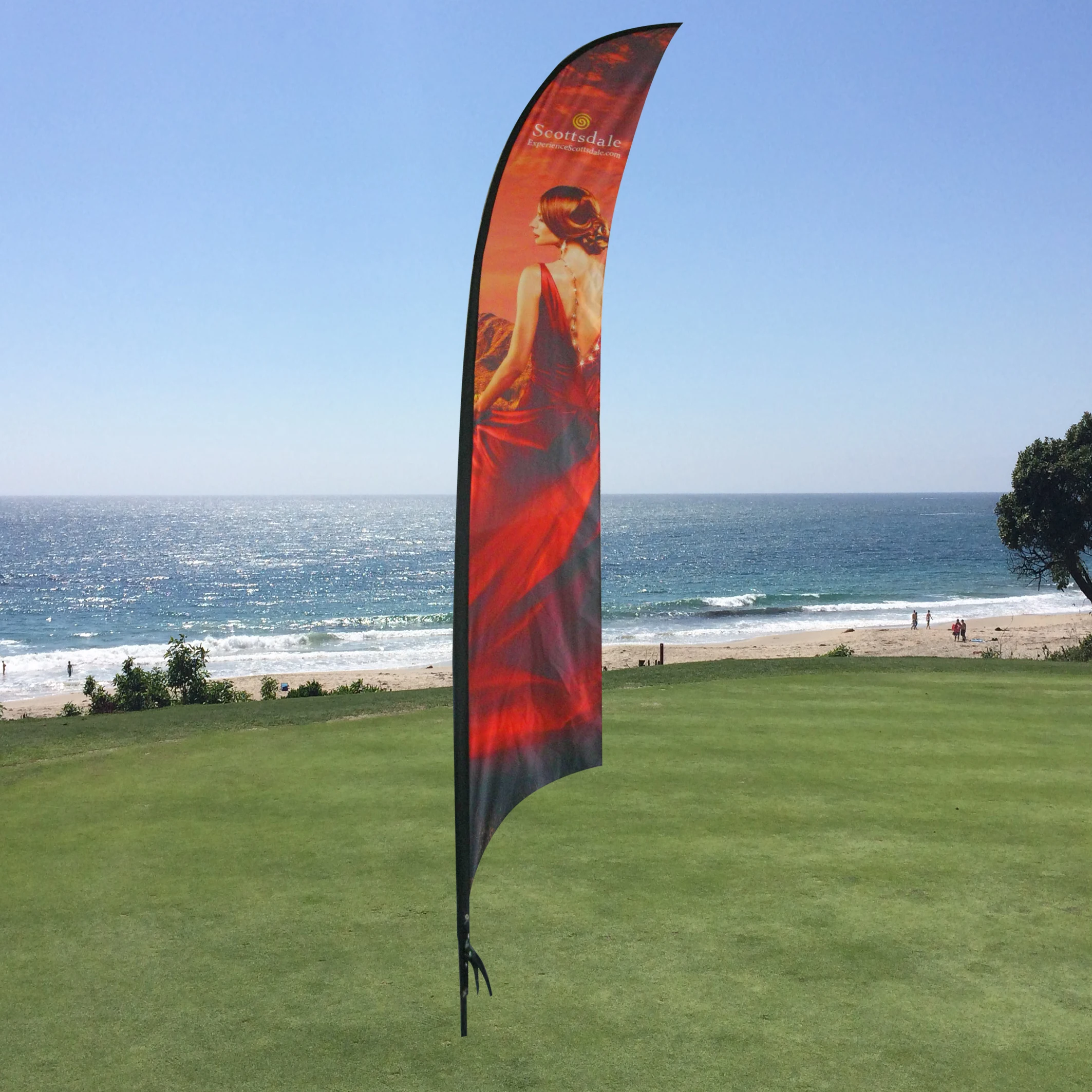 Large Custom Vinyl Banner Wind Blade Feather Beach Flag - Buy Custom ...