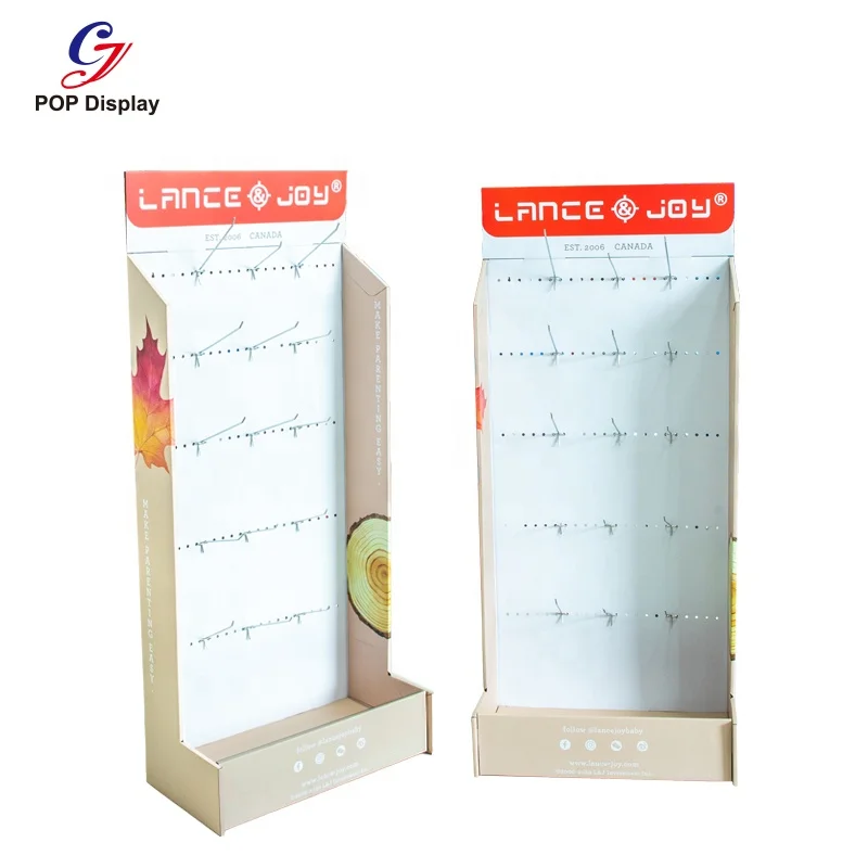 Customized Size Cardboard Display with Hooks for Stationery